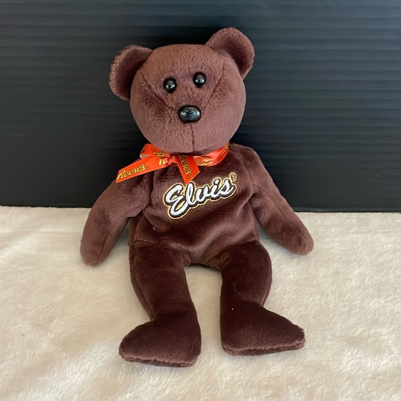Toys | Elvis Coco Presley Ty Beanie Bear Reeses Ribbon And Bow Around ...